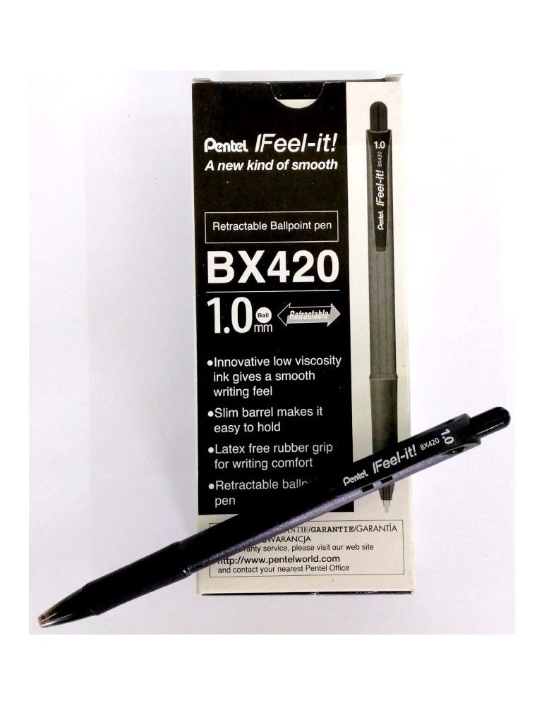 Pentel Feel-It Ball Point Pen 0.7 / 1.0 mm (3 colours)