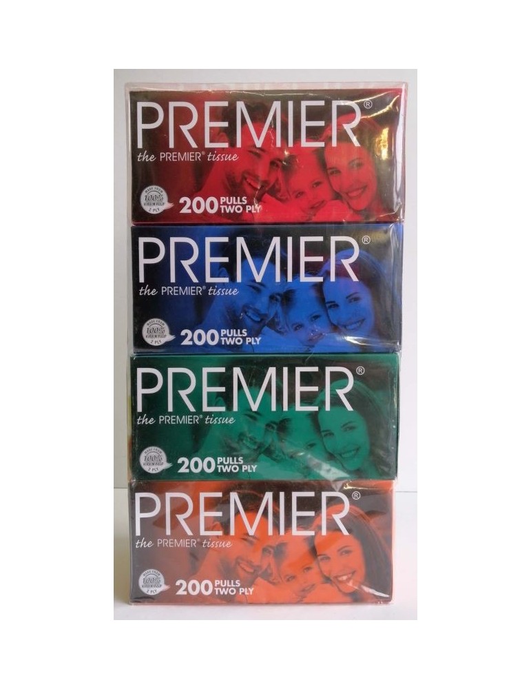 Premier Tissue 2 ply 200 pulls (4 in 1)